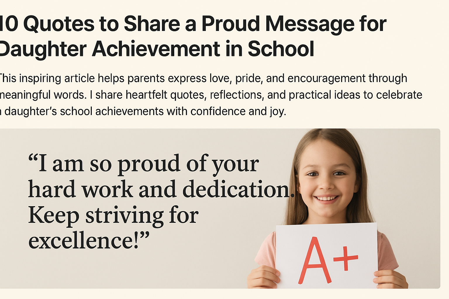 10 Quotes to Share a Proud Message for Daughter Achievement in School ...
